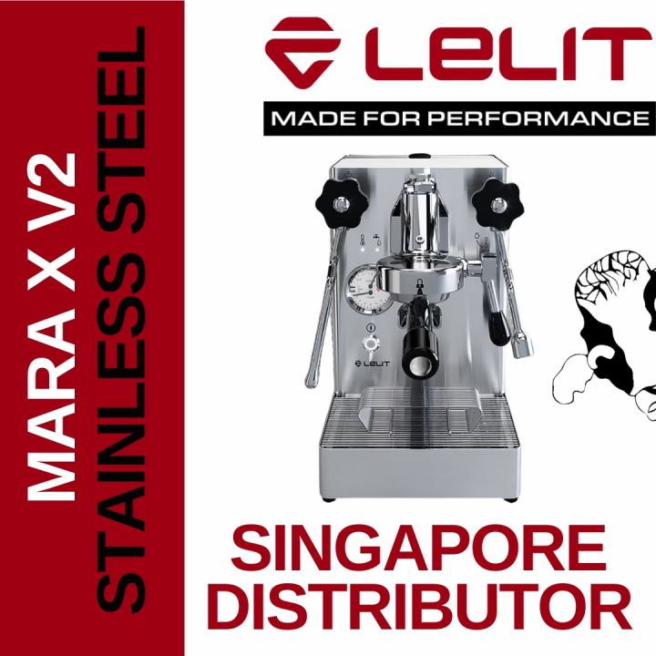 Lelit MaraX V2 PL62X Espresso Coffee Machine (Steel/black/White ...