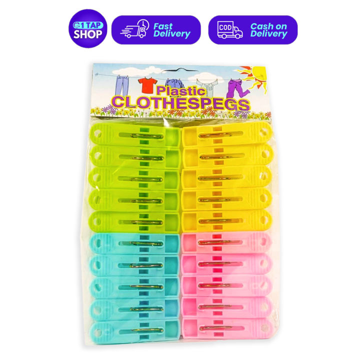 1Tap 20pcs Plastic Clothespin Laundry Clothes Pins Dress Clip Pin Sipit ...
