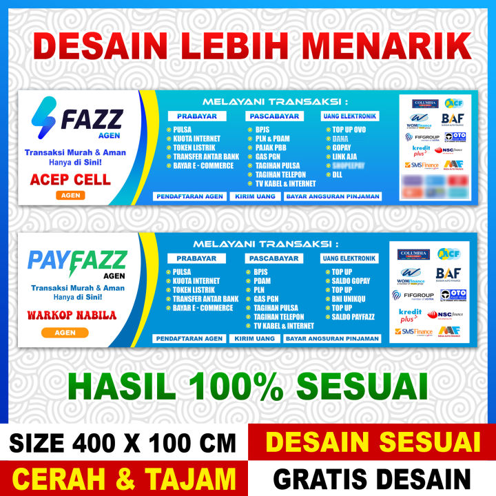 SPANDUK BANNER PAYFAZZ FAZZ JUMBO UKURAN 400 x 100 cm | Lazada Indonesia