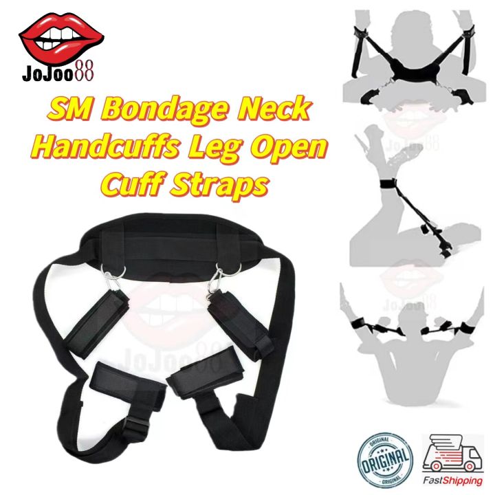 SM Restraints Slave Neck Handcuffs Leg Open Cuff Straps For Woman ...