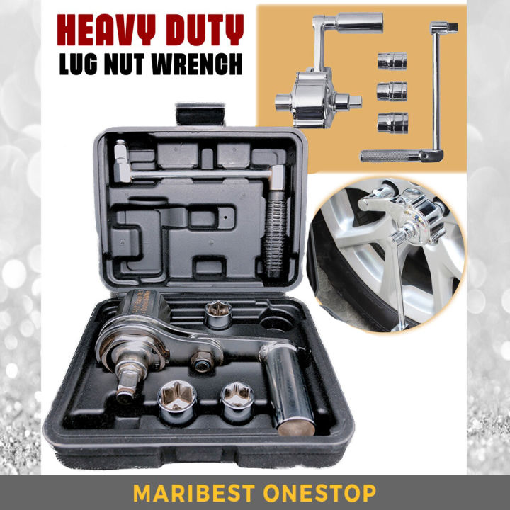 HEAVY DUTY LUG NUT TORQUE MULTIPLIER SOCKET WRENCH SET WITH 3 SOCKETS ...