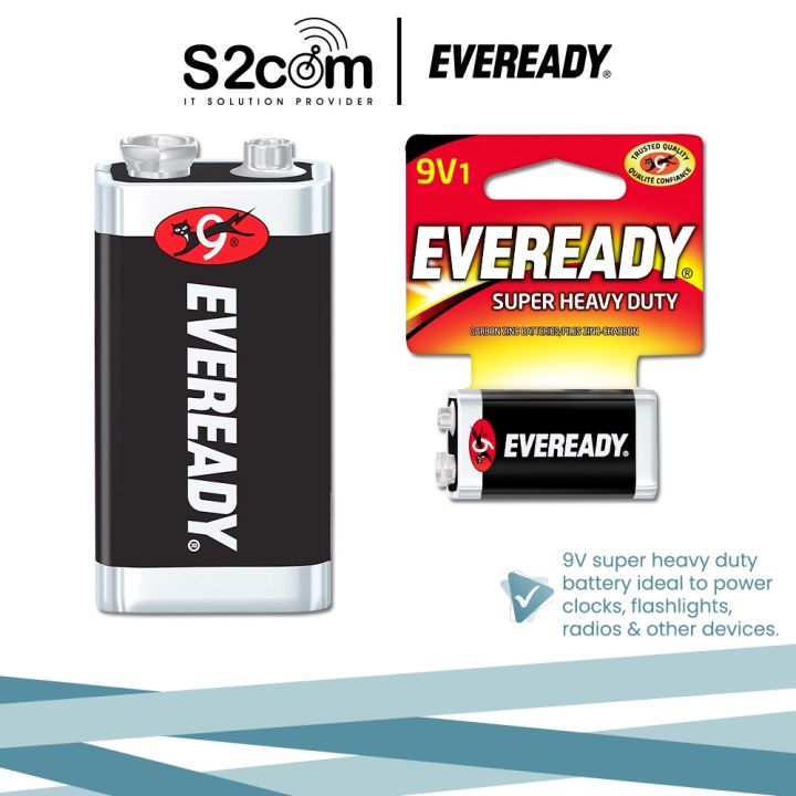 Eveready Super Heavy Duty 9V Carbon Zinc Batteries | Lazada