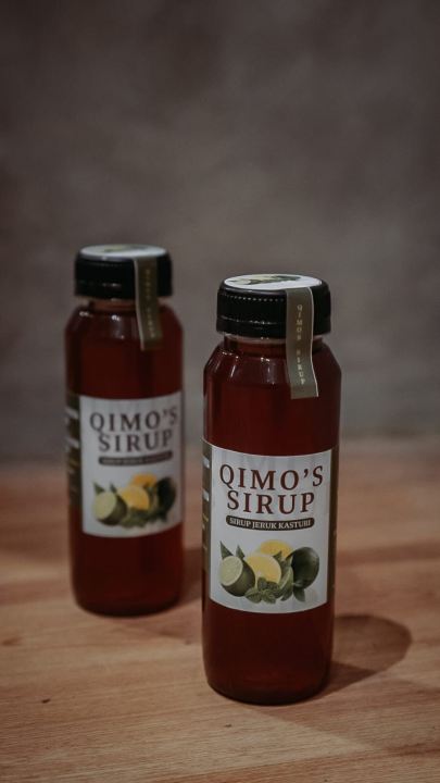 Qimo’s Sirup 1 liter/ 1000 ml/ 4 pcs - Sirup Jeruk Kasturi/ Sirup ...