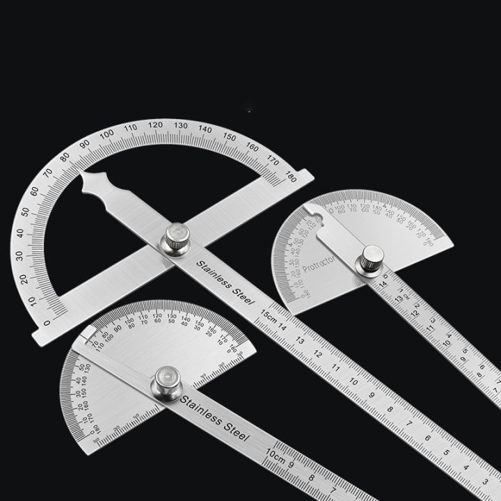180 Degree Protractor Metal Meter Stainless Steel Ruler Gauge Finder ...