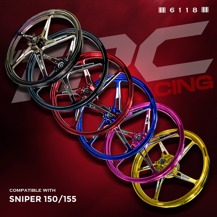 TRC CNC Mags Raizen 5 Spokes 1.6 x 1.6 x 17 Sniper 155/150 Malaysian ...