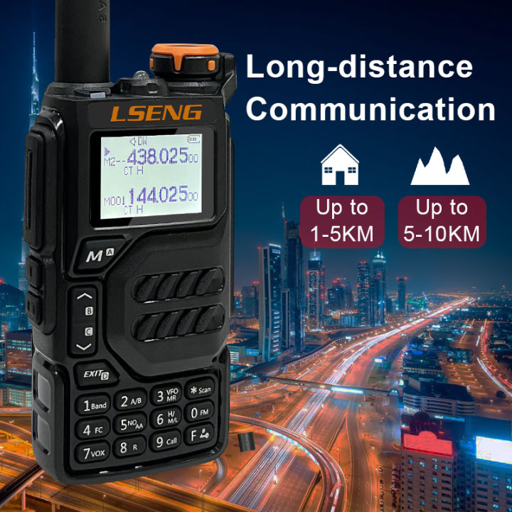 LSENG 【Free headset】UV-K5 50-600MHz 200Channel 5W Air Band Walkie ...
