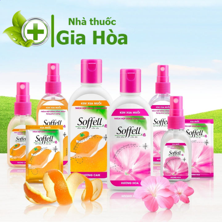 Kem bôi / Xịt chống muỗi Soffell - Xua đuổi muỗi, ngăn muỗi cắn 8-10 ...