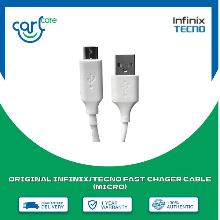 Original Infinix Tecno Fast Charger Cable Cord (Micro)-2A | Lazada PH