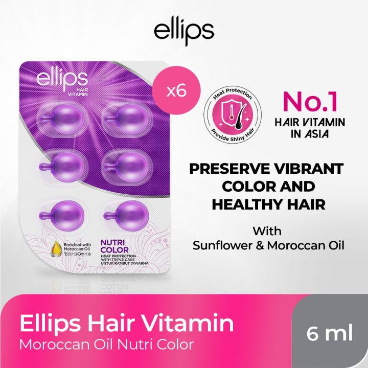 Ellips Hair Vitamin - Moroccan Nutri Color - Blister 6 Capsules - 6 PCS ...