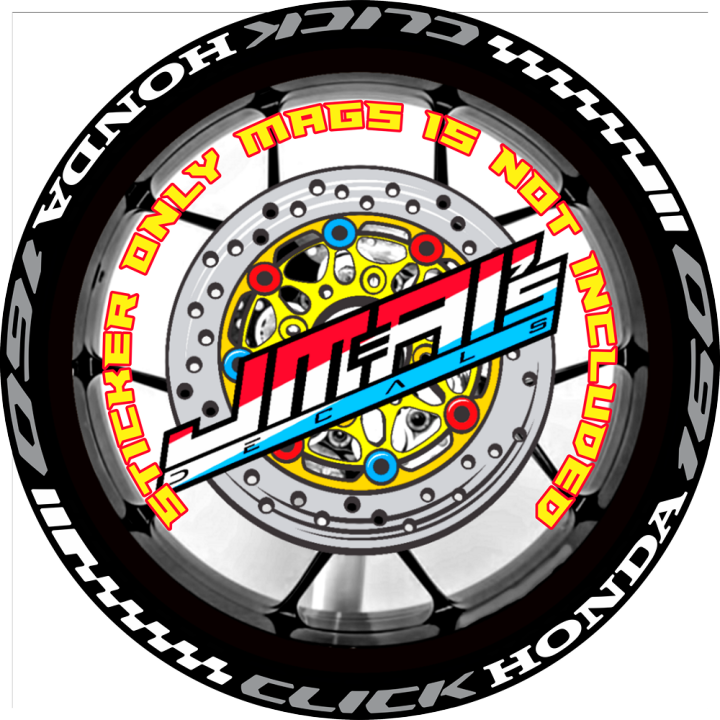 (Sticker Only) Honda click 160 Mag/Rim Decal/Sticker (pair wheels ...