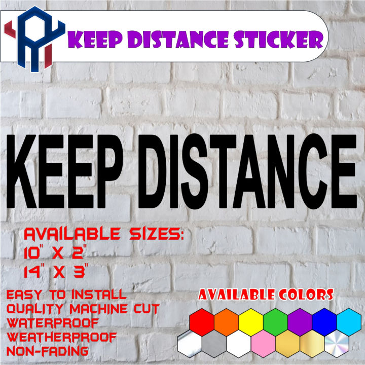 KEEP DISTANCE Truck, l300, jeepney sticker machine cut waterproof ...