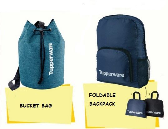 Tupperware Bucket Bag/Foldable Backpack Bag (1) | Lazada
