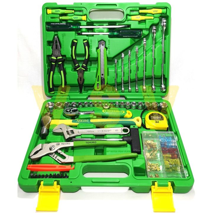 TEKIRO Mechanic Tools Set PVC 60pcs / Alat Mekanik Tool kit Set Plastik 60 pcs / Tool box ...