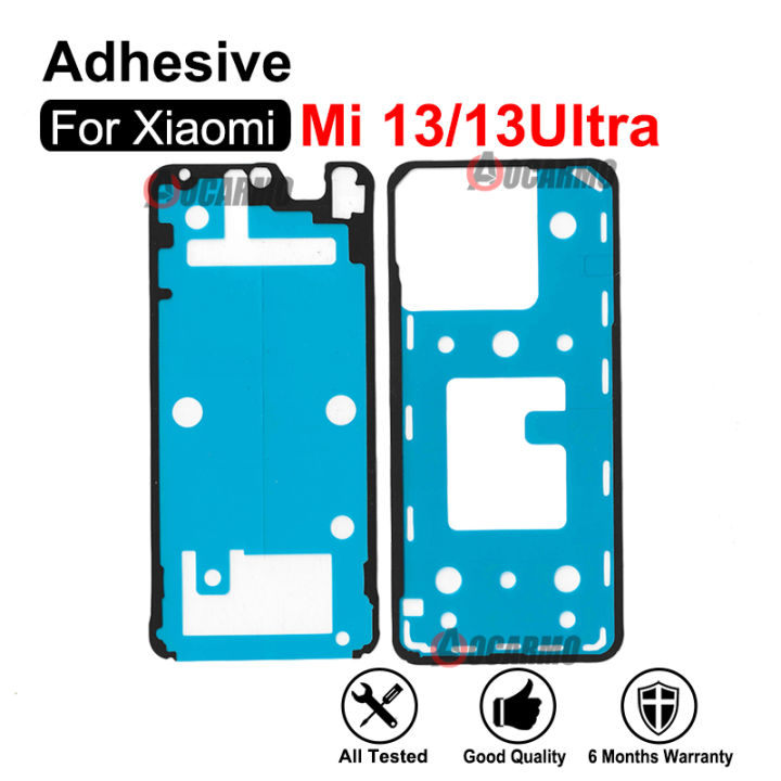 สำหรับ Xiaomi 13อัลตร้า13U Mi 13สติกเกอร์จอแอลซีดีด้านหน้าฝาหลังด้านหลังตัวยึดประตูชิ้นส่วนใช้ ...