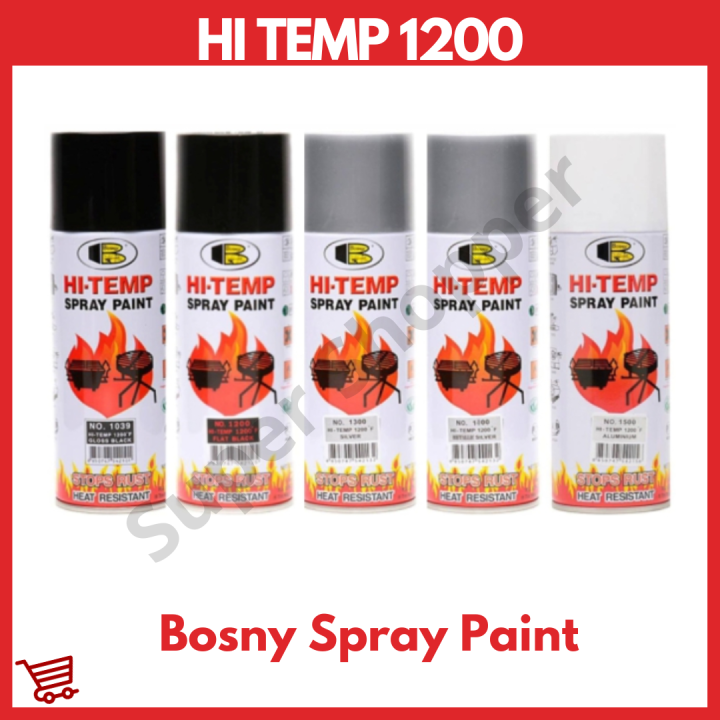 Bosny Hi-Temp Resistant (1200F) Spray Paint 400cc | Lazada PH