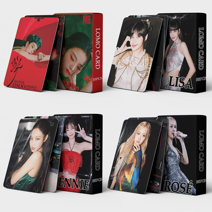 54pcs/box BLACKPINK Photocards ROSE LISA JENNIE JISOO Album LOMO Card ...