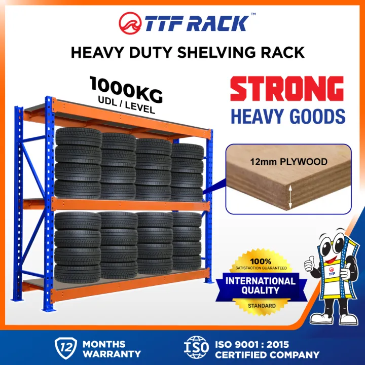 TTF Rack™️ H210cm Heavy Duty Shelving Rack Plywood Storage Rack ...