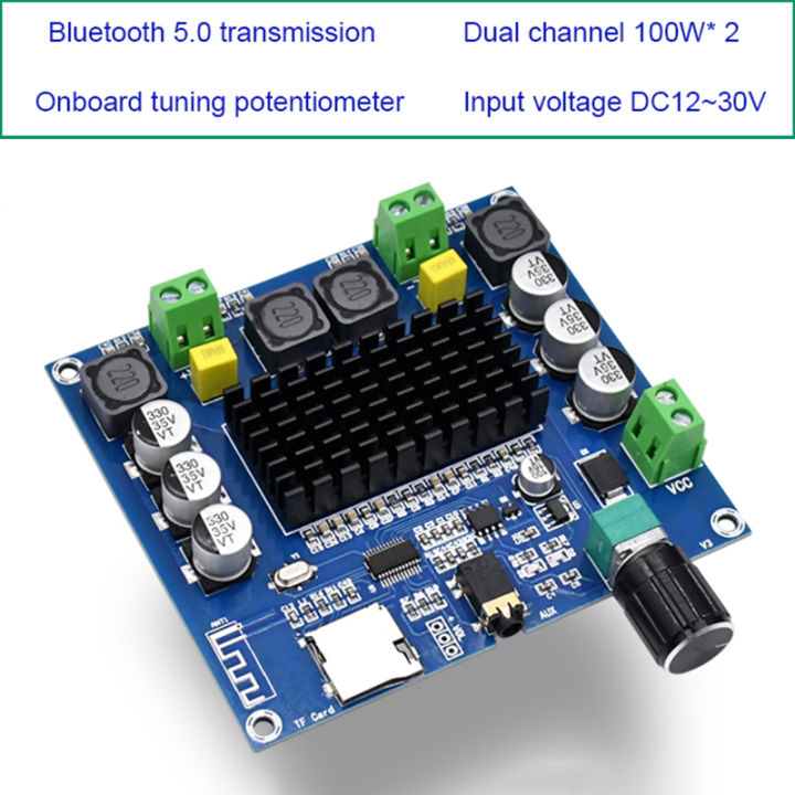 Support AUX Onboard Potentiometers XH-A105 Digital Bluetooth 5.0 Power ...