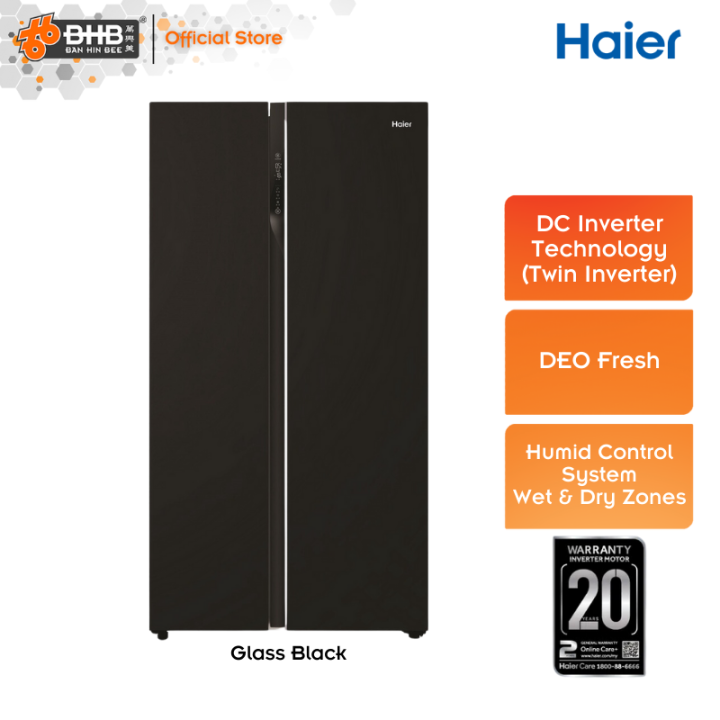 Haier 628L-630L Twin Inverter Side By Side Fridge Refrigerator Glass ...