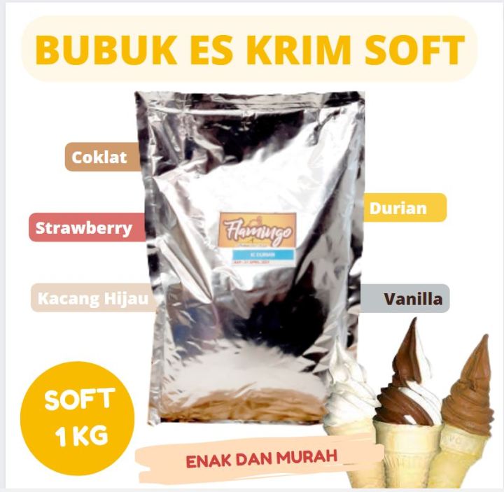 Bubuk Es Cream Bubuk Es Cream 1kg Bahan Eskrim Cone Ice Cream Mixue ...