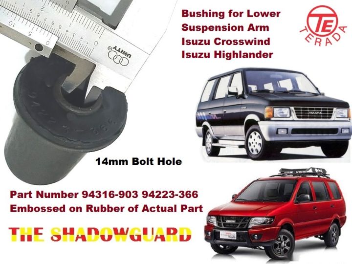Bushing for Lower Suspension Arm Isuzu Crosswind Highlander Terada Made ...