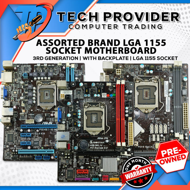 Assorted Used Brand Lga 1155 Socket Motherboard 3rd Generation With 0849