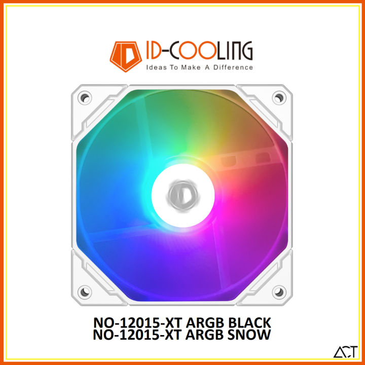 ID-COOLING NO-12015-XT ARGB SNOW / BLACK 12cm Casing Thin Fan 5V ARGB ...