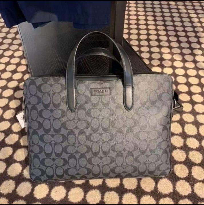 Guaranteed Original Coach C2837 Penn Brief In Signature Canvas - Black ...