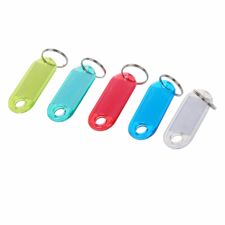 Label Window, Assorted Colors 30 Pieces Tough Plastic Key Tags with ...