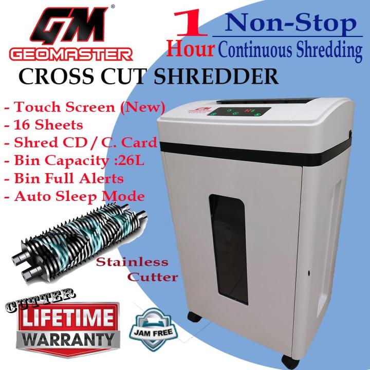 GEOMASTER HEAVY DUTY PAPER SHREDDER MASTER III ( CONTINUE 1 HOUR SHRED) | Lazada