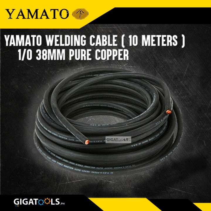 Yamato PURE COPPER WIRE Welding Cable 1.0 ( 10 Meters / 32.8 ft ...