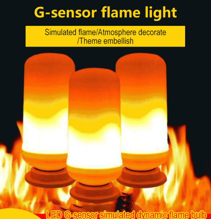 New LED simulation flame lamp Torch light E27/E26/B22 light bulb ...