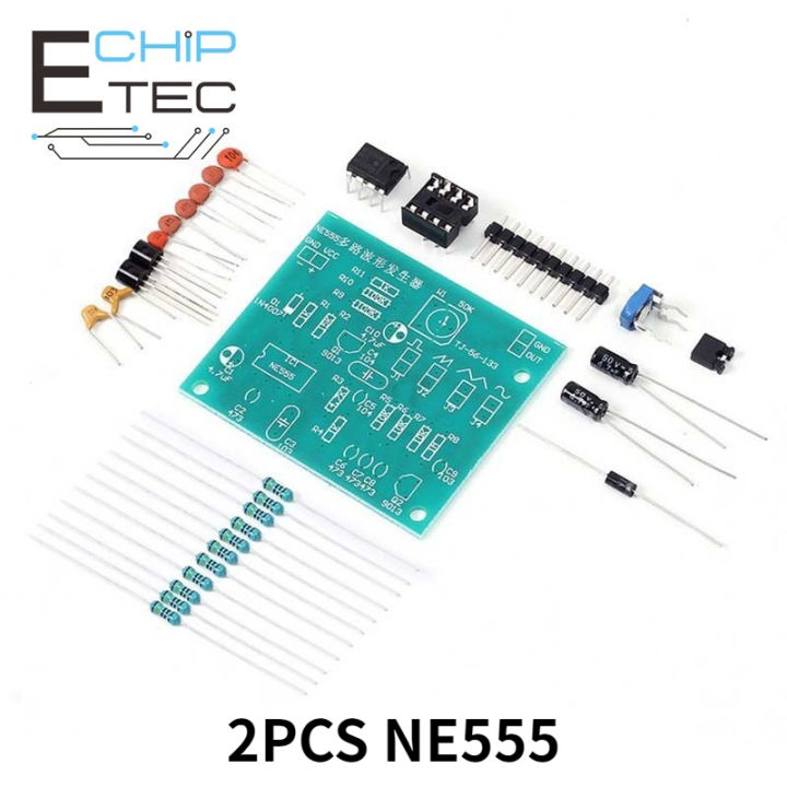 2PCS DIY kit sine triangle square wave NE555 multi-channel waveform ...