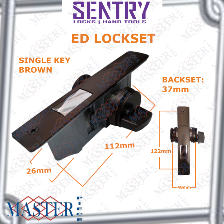 (1 SET) SENTRY Lockset Single Key with Thumbturn (BROWN) | Lazada PH