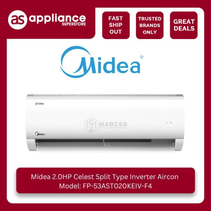 Midea 2HP Celest Split Type Inverter Aircon FP-53AST020KEIV-F4 | Lazada PH