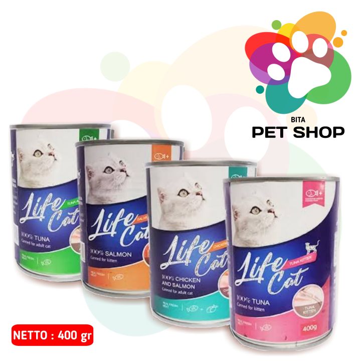 Life Cat Can KALENG 400gr / Life Cat Kaleng / Makanan Basah Kucing ...
