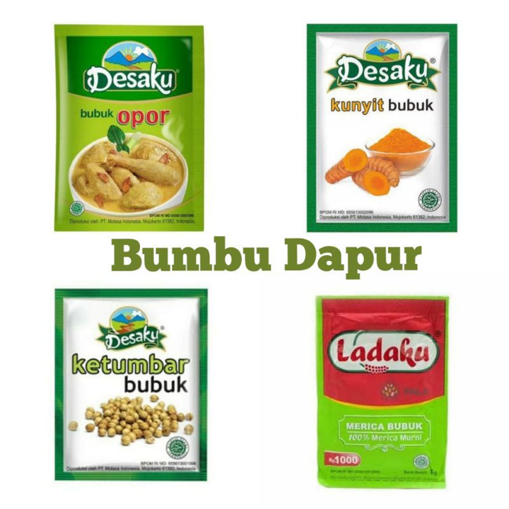 Bumbu Dapur Bubuk Ladaku Kunyit Ketumbar Desaku GM Sachet All Variant ...