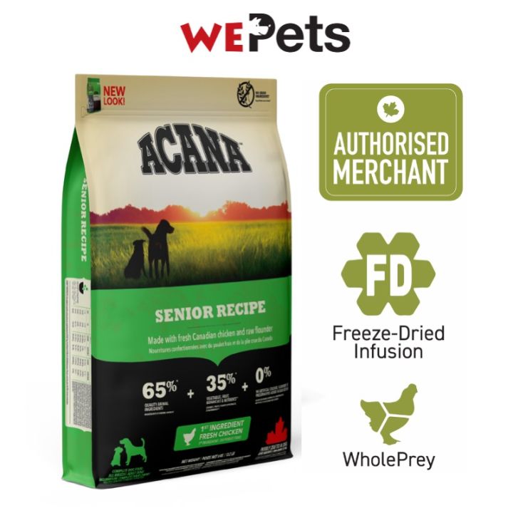 ACANA Heritage Freeze-Dried Coated Senior Dog Dry Food (2kg/11.4kg) | Lazada Singapore