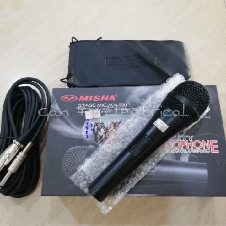 Misha Hi-fidelity Professional Dynamic Wired Stage Karaoke Mic Microphone MA-990 🎤🎵🎶 | Lazada