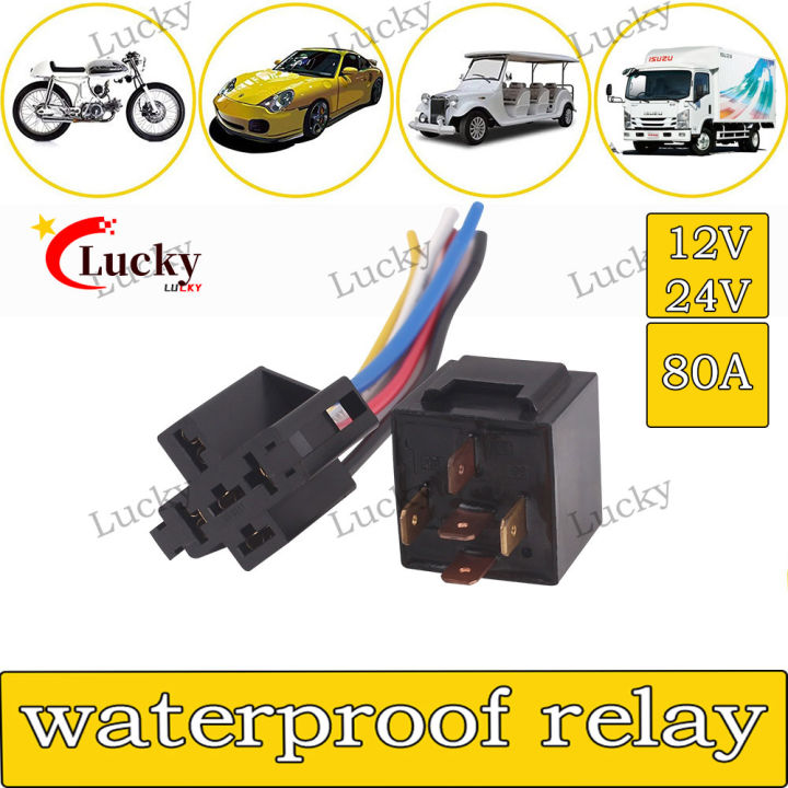 12V 24V 80A 4Pin 5Pin waterproof car and motorcycle High Power ...
