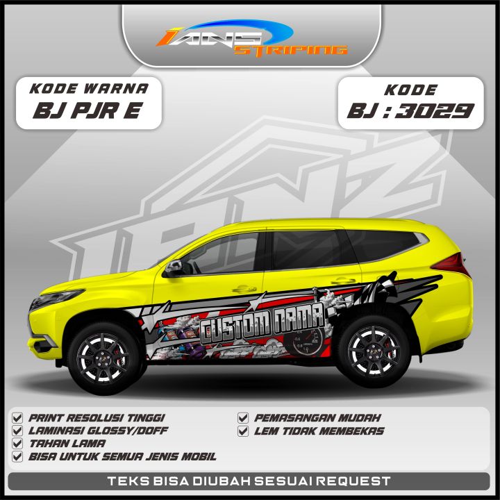 BJ 3029-STIKER DECAL BISA PAKAI DISEGALA JENIS MOBIL ROCKY, XPANDER ...