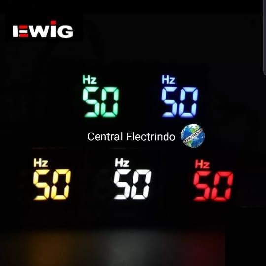 Pilot Lamp LED With HZ Indicator Kotak 0~99HZ 22mm AC 220V. - Putih ...