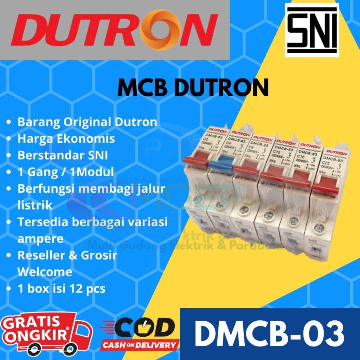 MCB Dutron 1 Phase 1Gang DMCB 63 all varian SNI Original | Lazada Indonesia