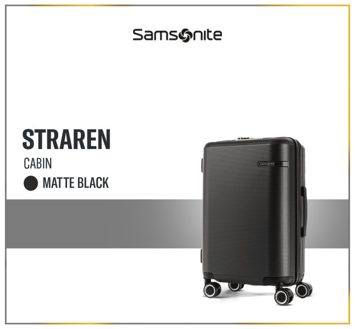 Samsonite Koper Hardcase Straren Spinner Cabin 20 Inch - Matte Black ...