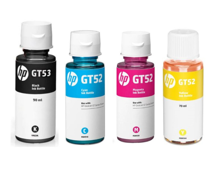HP GT53 Black/ HP GT52 Original Inks Bottle (Cyan, Magenta, Yellow ...