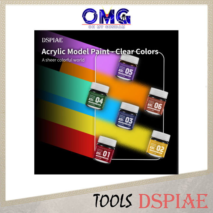Dspiae Acrylic Paint Clear Color Series ASC-01 - ASC-07 Water-based ...