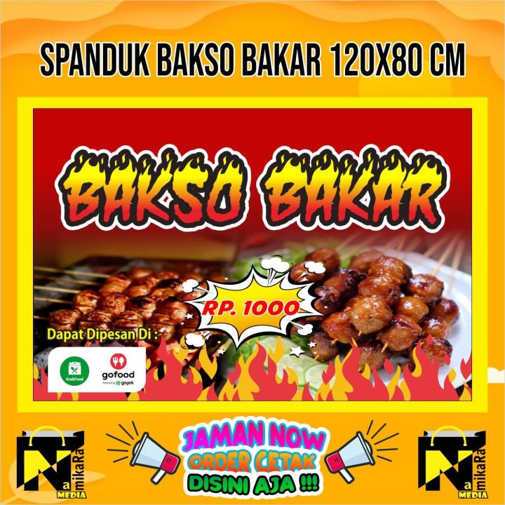 Spanduk Banner bakso bakar mantap / spanduk basokar / spanduk makanan ...