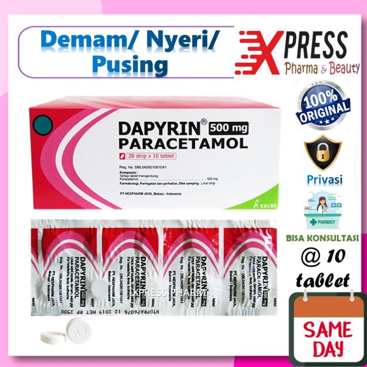 ⚡XPRESS⚡ Dapiryn STRIP Obat Demam Paracetamol Parasetamol Obat Demam ...