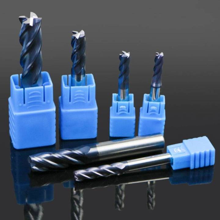 Endmills 4mm 6mm 8mm 12mm 4 Flute HRC60 HRC50 Carbide endmill machine ...