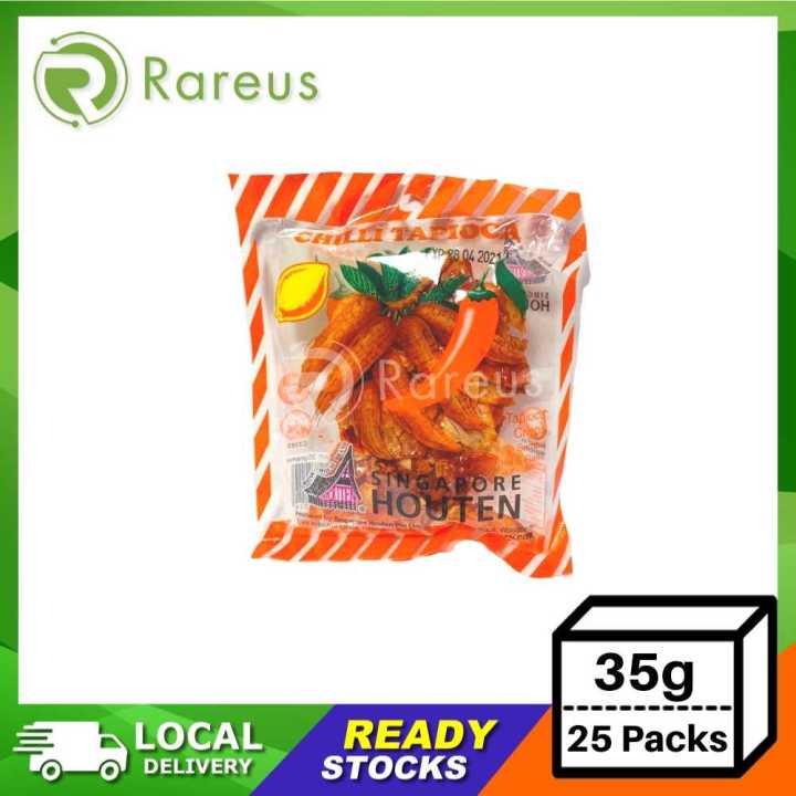Houten Chilli Tapioca Chips Old School Snacks (35g x 25 Packs) | Lazada ...